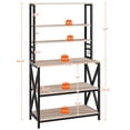 6-Tier Kitchen Bakers Rack, 31.5 Inch Coffee Bar Table with Storage ...