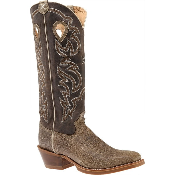 Men's Twisted X MBK0030 Buckaroo Cowboy Boot Crazy Horse Taupe Hippo ...
