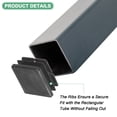 Uxcell 50 Pack Tubing End Caps 1 x 1" Plastic Square Hole Plugs Inserts ...