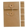KONTONTY 5pcs Vintage Kraft Paper Envelopes with String Tie Closure ...