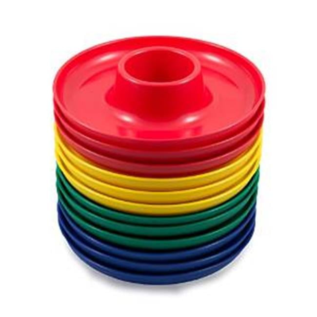 Great Plate Multi Color Food Beverage Plate, 12 Pack - Walmart.com