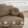 137" Oversize Chenille U-Shaped Sofa, Deep Seat Sofa Couch with Movable ...