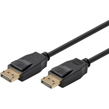 QVS 6ft DisplayPort Digital A/V UltraHD 4K Black Cable with Latches - Walmart.com