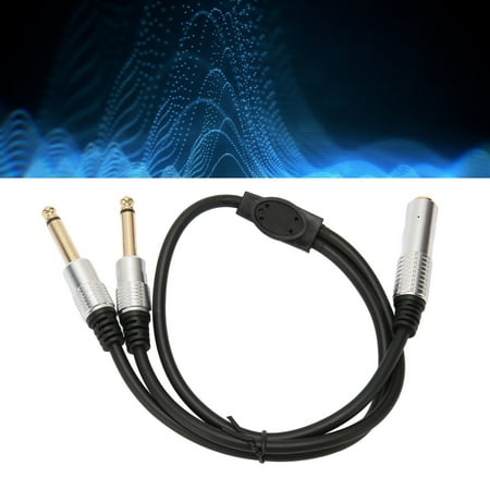 Sound Splitter Cord, 6.35mm Y Splitter Cable Stereo Female To Dual Male ...