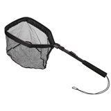 NEWEEN Telescoping Rubber Fishing Net, Collapsible Sturdy Pole Handle ...