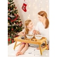 Bamboo Bed Tray Table with Foldable Legs, Breakfast Tray for Sofa, Bed ...