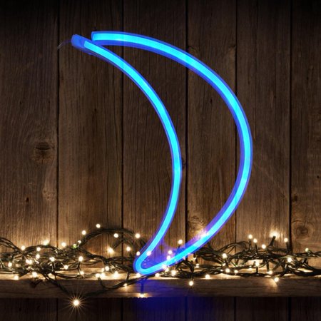Zyyini LED Light,Neon Light,Moon Shape LED Neon Light Sign Decorative ...