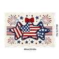 4th of July Flag Plush Decorative Floor Mat, Thickened Skin-friendly ...