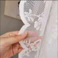 Sheer Lace Curtains with Florals Embroidery and Easy Install Rod ...