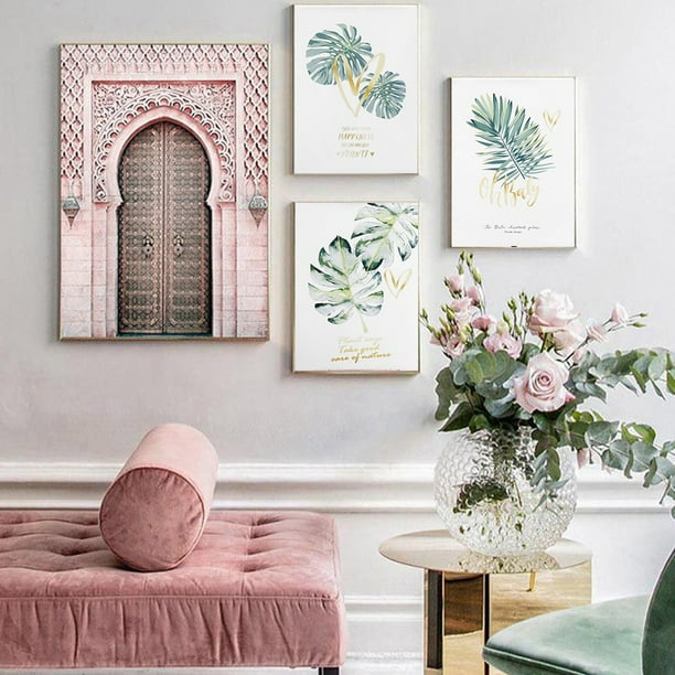 3Pcs Green Plants Leaves Wall Painting, Painting, Decorative Painting ...