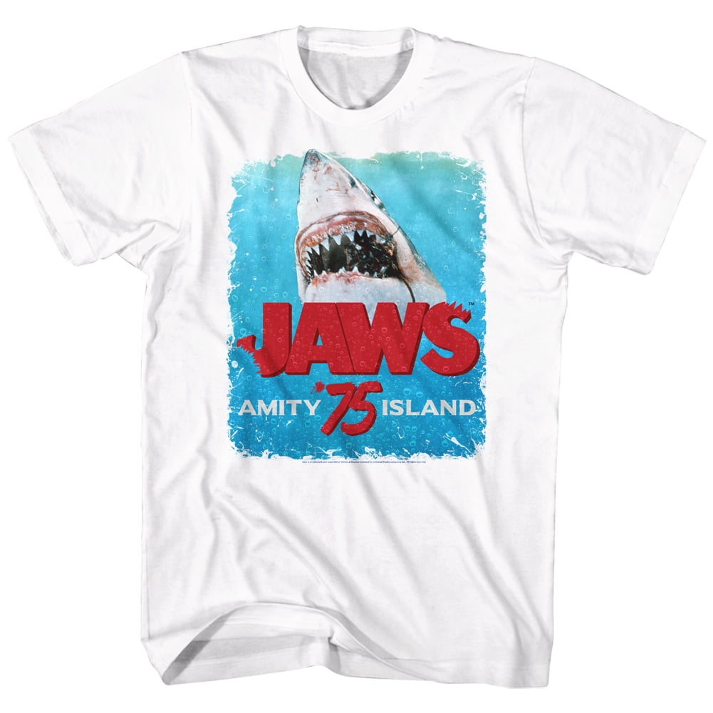 Jaws 1975 American Film Thriller Film Jaws Bite Amity Island T-Shirt ...