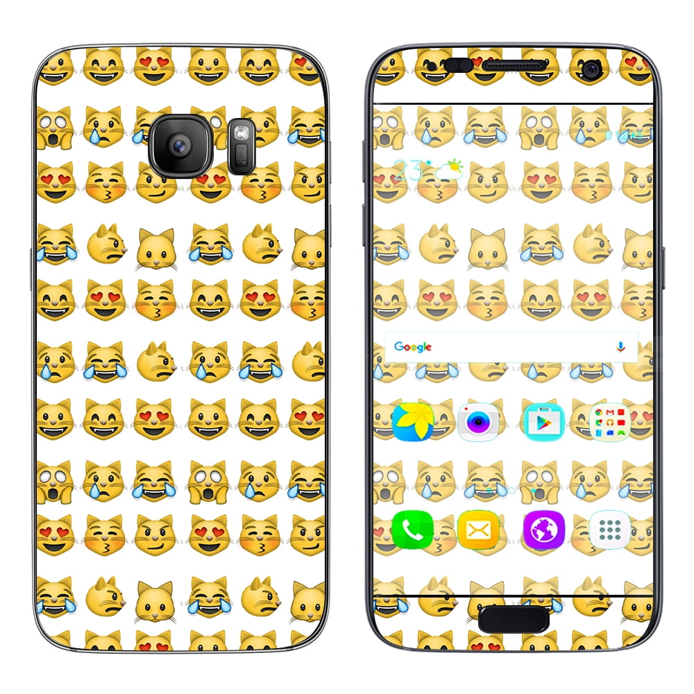 Skin Decal For Samsung Galaxy S7 / Cat Emoji Collage - Walmart.com