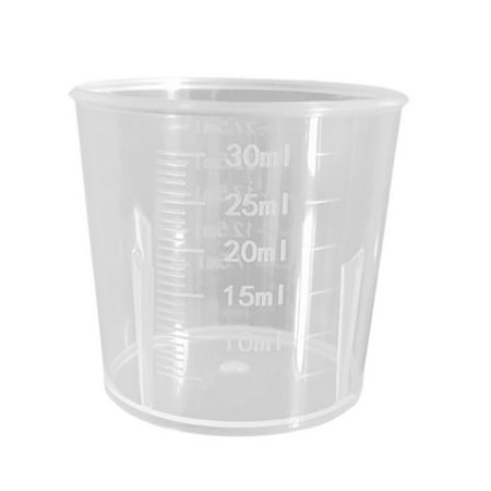 Pack of 100 Measuring Cup 30ml DIY Cooking Scales Transparent Plastic ...