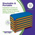 Sprogs SPG-16138-AS Deluxe Unassembled Stackable Daycare Cot Rest Mat ...