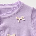 BCSIOAOI Girls Jacket,Single Button Bow Applique Long Sleeve Knit ...