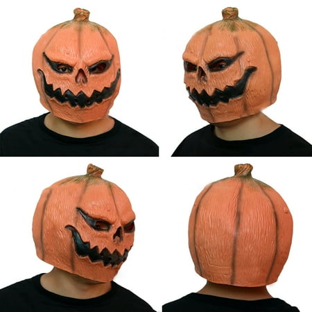 Funny Latex Pumpkin Head Mask Costume Halloween Cosplay Party Prop Toy ...