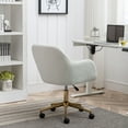 YesFashion Office Chair with Wheels, Chromium Plated Base, Gold Metal ...
