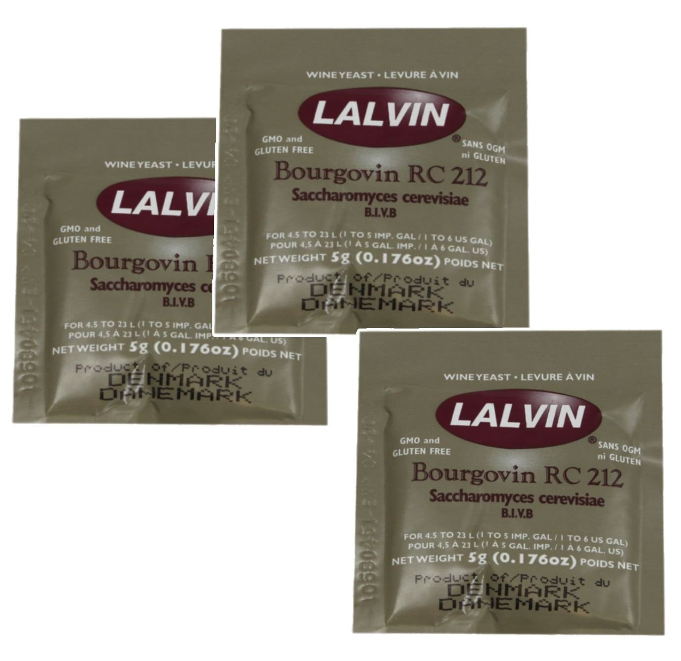 Lalvin Bourgovin RC 212 Wine Yeast (5 g) - 3 Pack - Walmart.com
