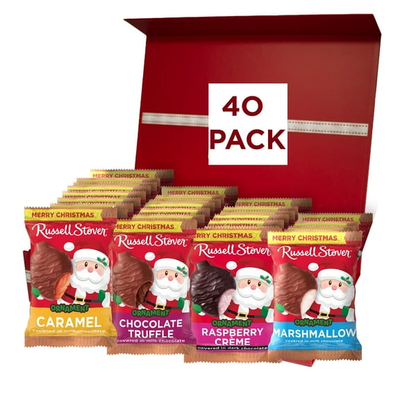 Russell Stover Milk Chocolate French Mint Candy Gift Box, 10 oz, 30 ...