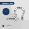 2pcs Shackles - Pin Anchor Shackle - Bow Shackle - Heavy Duty Stainless ...