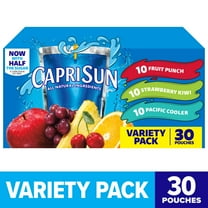 Capri Sun Roaring Waters Variety Pack - Grape, Strawberry, Tropical, Cherry, 40 ct - Walmart.com