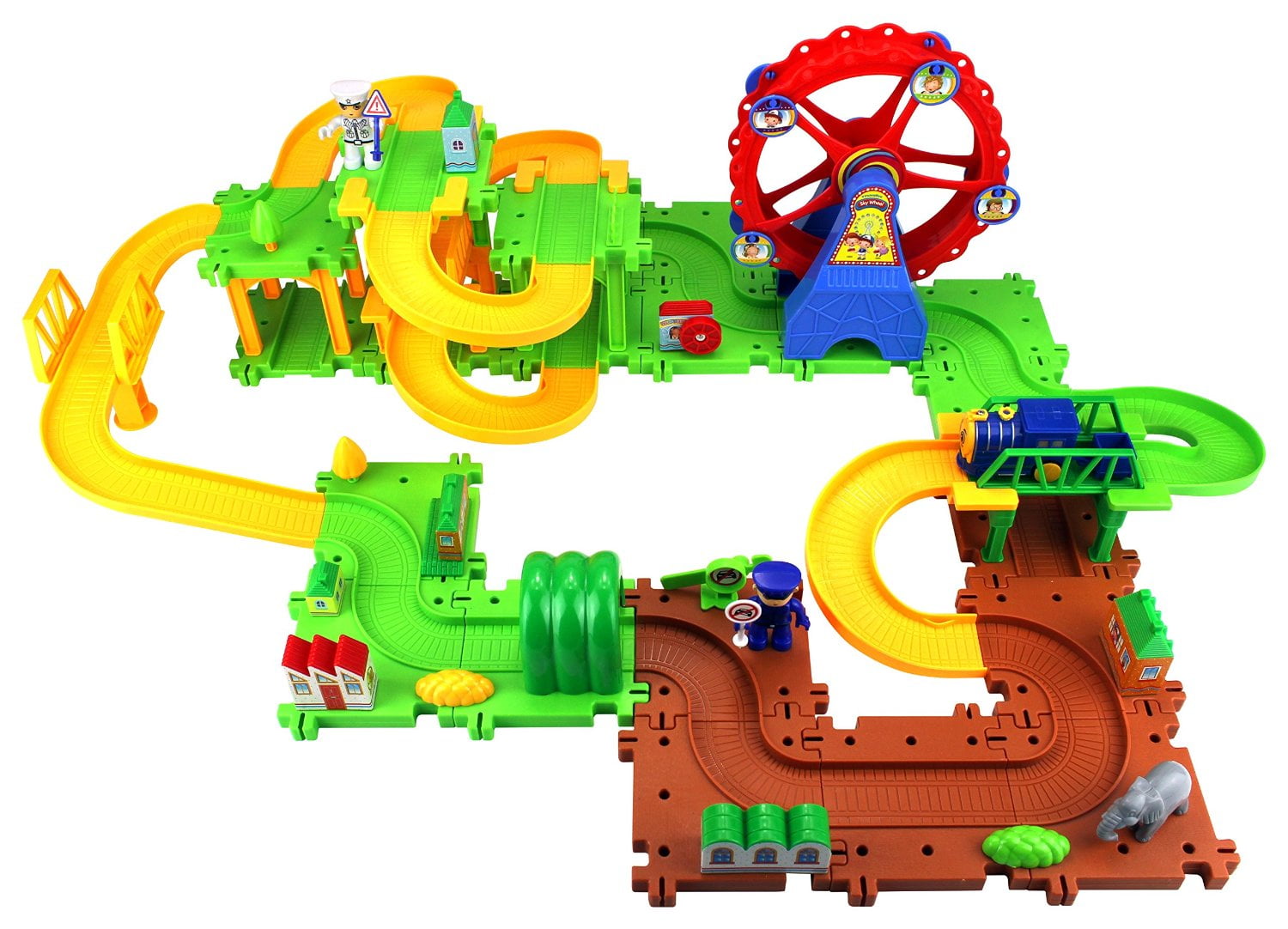 Fun Ferris Wheel '06 Toy Train Car & Track Playset w/ Battery Operated ...