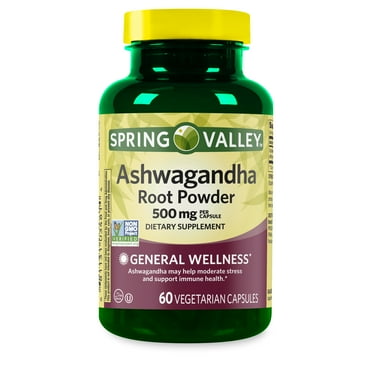 Spring Valley Extra Strength Ashwagandha Dietary Supplement, 1300 mg ...