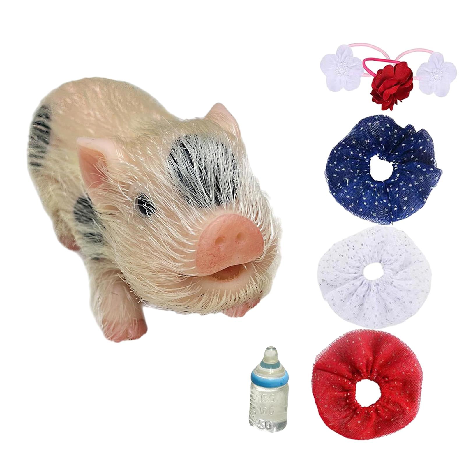 Muñeco de cerdito Reborn, Mini cerdito de juguete, cerdo de silicona ...