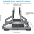 Aluminum Vertical Laptop Stand Dock Holder, Adjustable Slot Width 12 ...