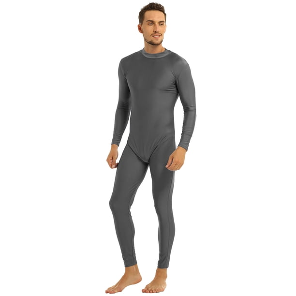 Doomiva Men's Spandex Long Sleeve High Neck Full Body Gymnastics ...
