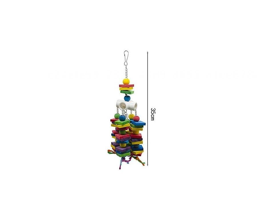 Buy Super Bird Creations Bagel Cascade Bird Toy, Large Bird Size ...