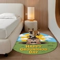 6ft Round Rug Happy Groundhog Day Area Rugs for Living Room Bedroom ...