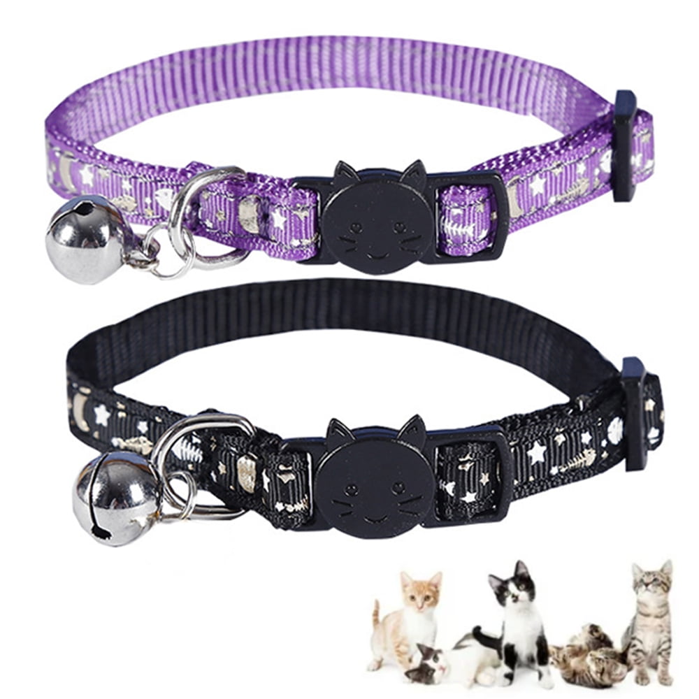 2 Pack Separate Cat Collars, Adjustable Kitten Collars, Glow In The ...