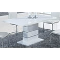 Global Furniture Glossy White Dining Table with Pedestal Base - Walmart.com