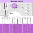 Sewing Machine for Beginners,12 Built-in Stitches Portable Sewing ...