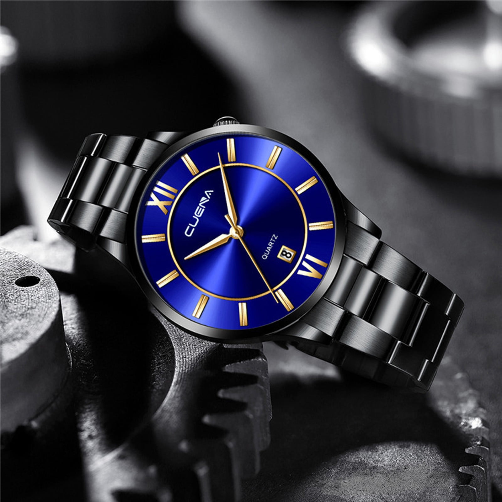 Men's Watch | Men's Business Steel Belt Watch with Calendar - Sports ...