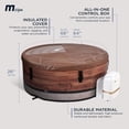 M Spa Round Inflatable Bubble Massage Spa, 4-6 Person Outdoor Hot Tub ...