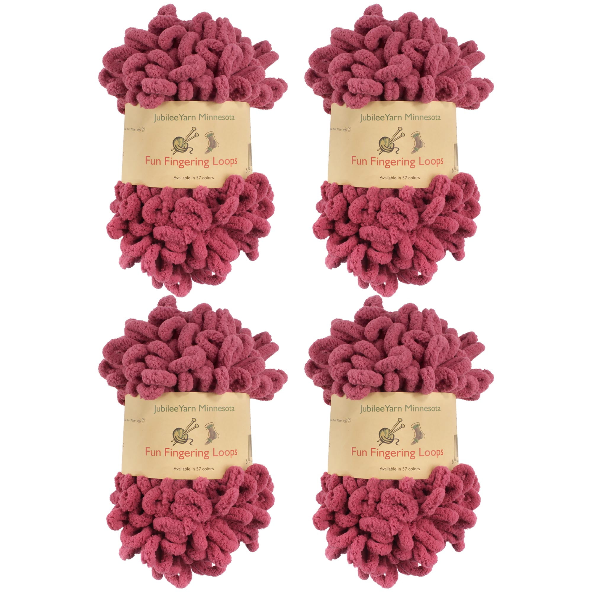 JubileeYarn Fun Finger Loops Yarn - Polyester Jumbo Loop Yarn - 100g ...