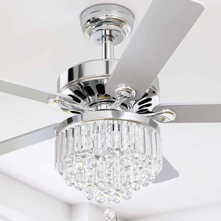 Crystal Chandelier Ceiling Fan Kit | Shelly Lighting