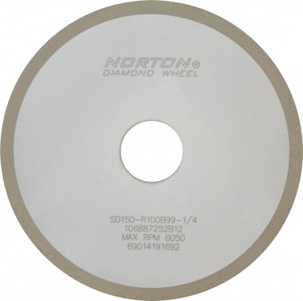 Norton 6" Diam x 1-1/4" Hole x 1/4" Thick, 150 Grit Surface Grinding ...