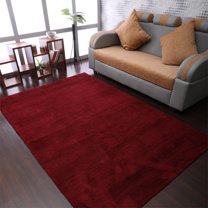 8x10ft Thick Pile Living Room Rug, Dark Red Light Red, Large Geometric ...