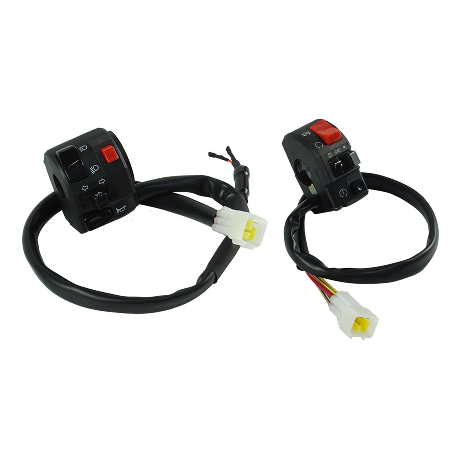 Sofullue 2x Motorcycle Switches Horn Button Turn Signal Electric Fog ...