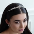 Bridal Headband with Shiny Rhinestones - Fishbone Crown Claw Chain Hair ...