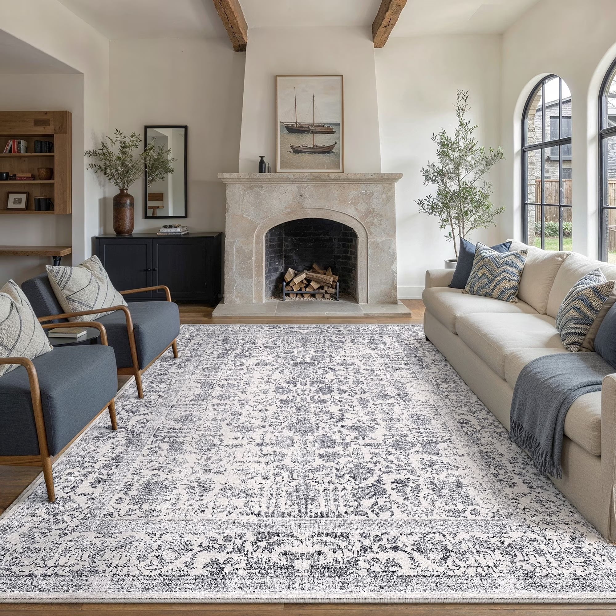 Click here for Berthmeer 8x10 Vintage Area Rugs Washable Rugs For... prices