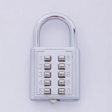 Uxcell 8-Digit Combination Padlock Push Button Locks for Locker Zinc ...