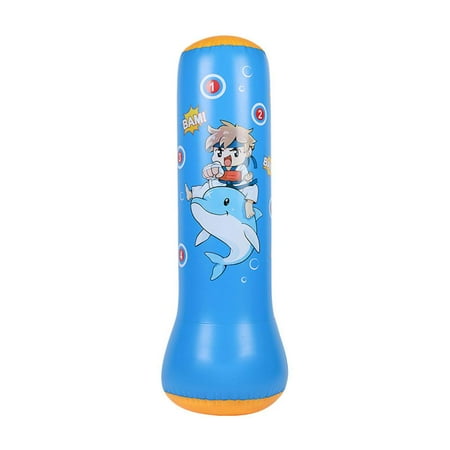 47.2inch Inflatable Punching Bag Kids Heavy Boxing Column Tumbler ...