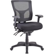 Mesh Back Chair with 3" Memory Foam Seat, Mid Back, Black - Walmart.com