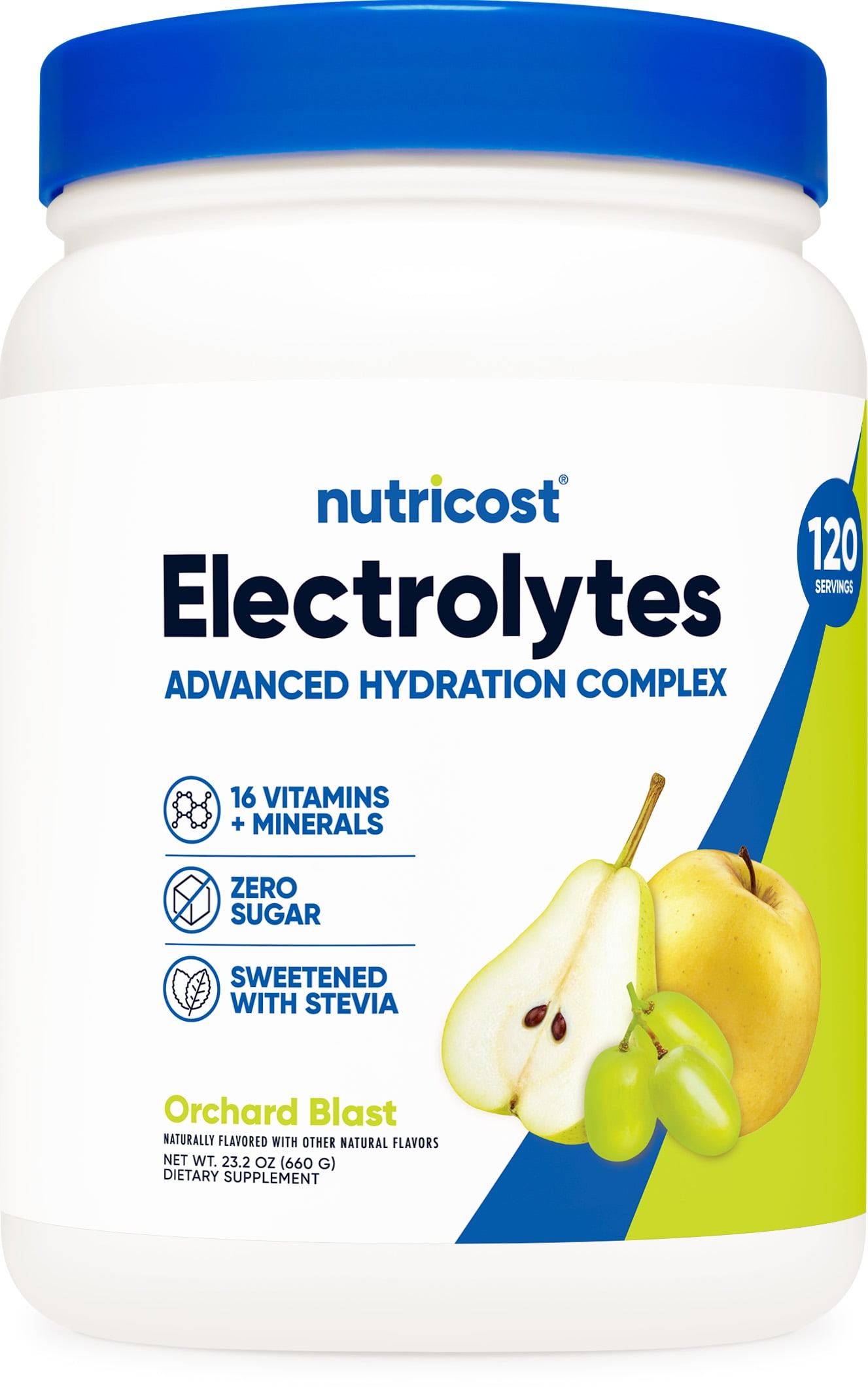 Nutricost Electrolytes Advanced Hydration Powder (Orchard Blast) 120 ...