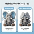 Interactive Peekaboo Elephant Plush Toy,Cute Soft Floppy Ear Singing ...