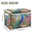 Beautiful Peacock in Garden Foldable Storage Bins with Lids Handles ...